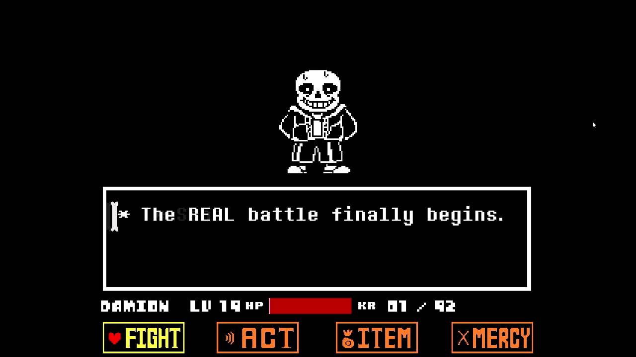 UNDERTALE 1HP RUN GENOCIDE COMIC SANS!! - YouTube