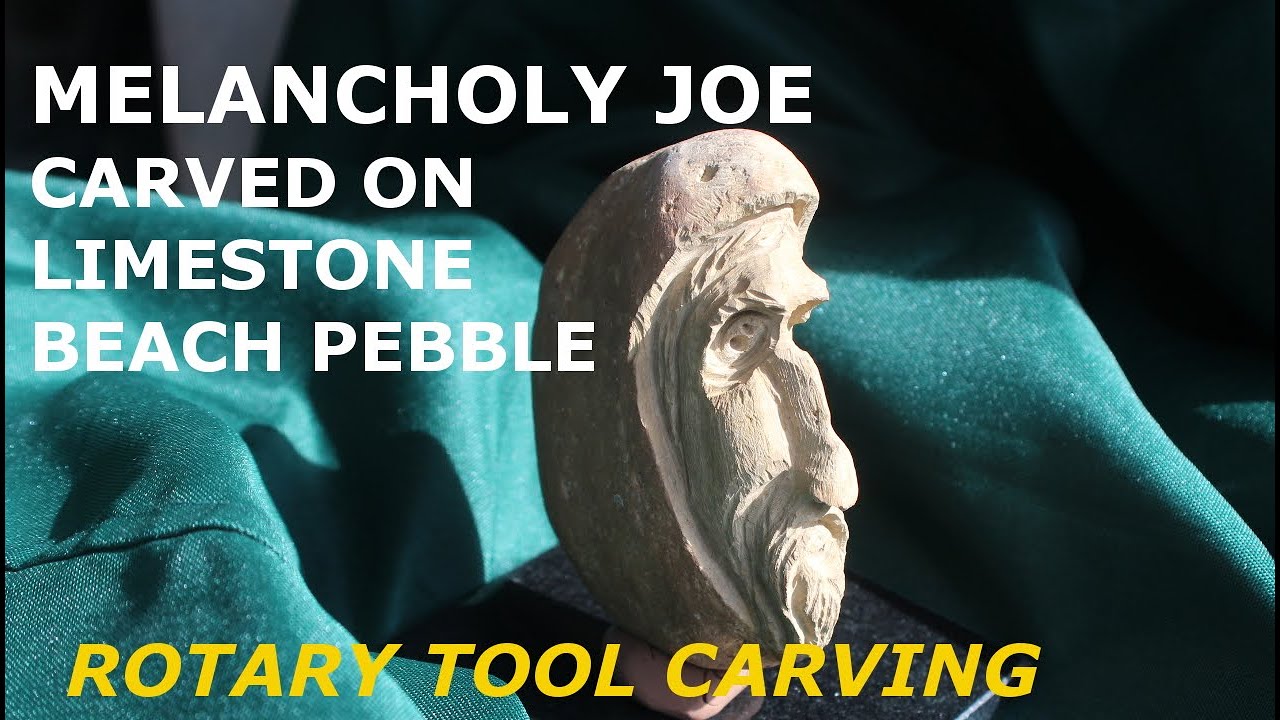 Stone carving a Limestone man. Pick up a pebble and carve it! - YouTube