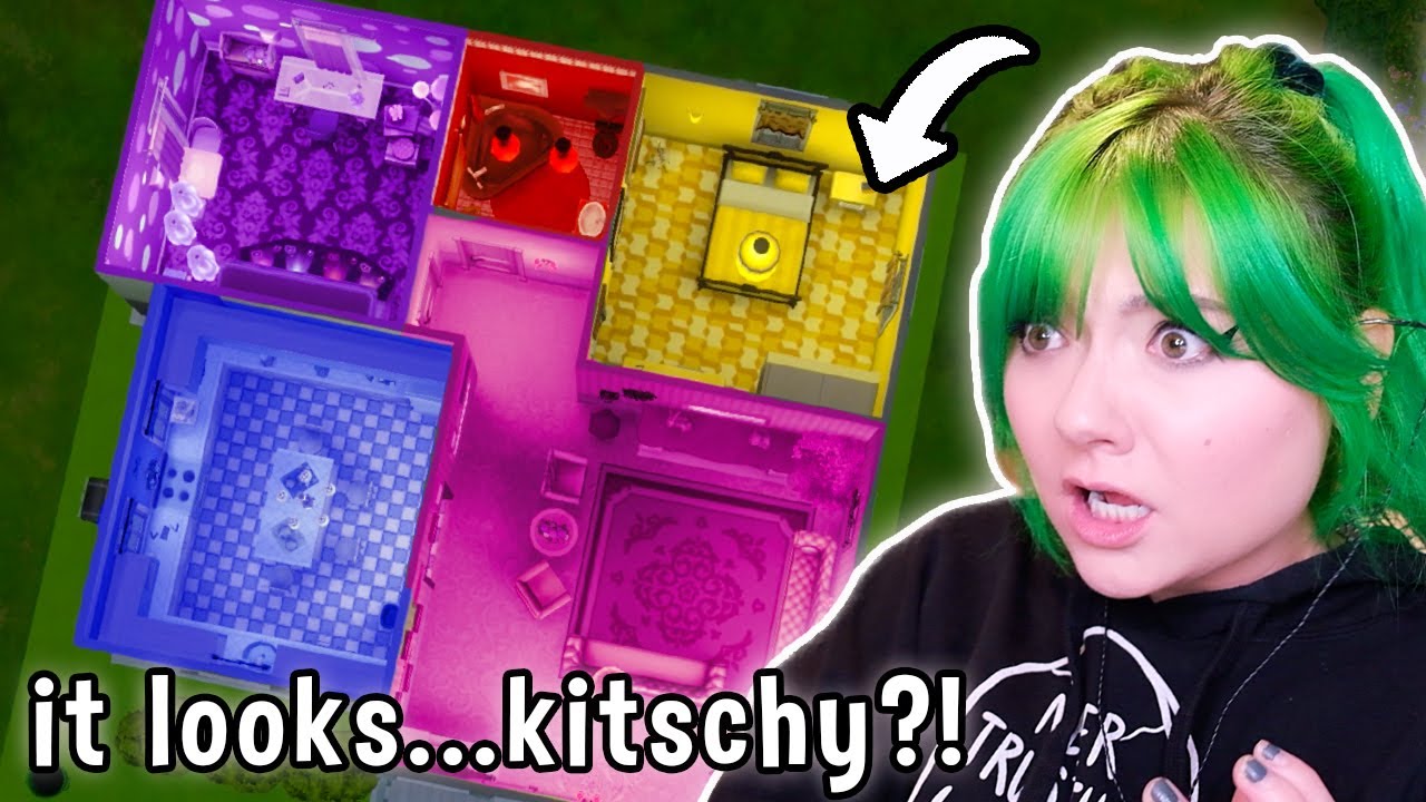 Building a House in the Sims 4 But Every Room is a Different Color ...