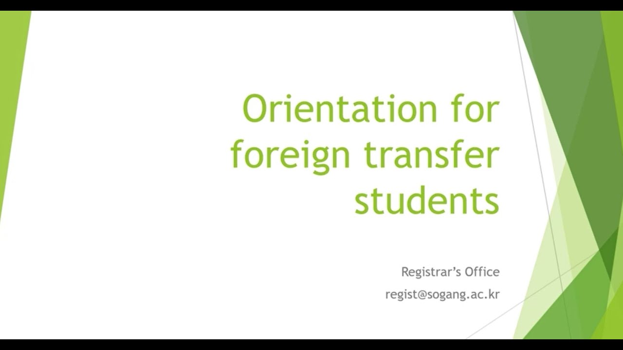 2024 Fall International Admissions Transfer Students Orientation(ENG) - YouTube