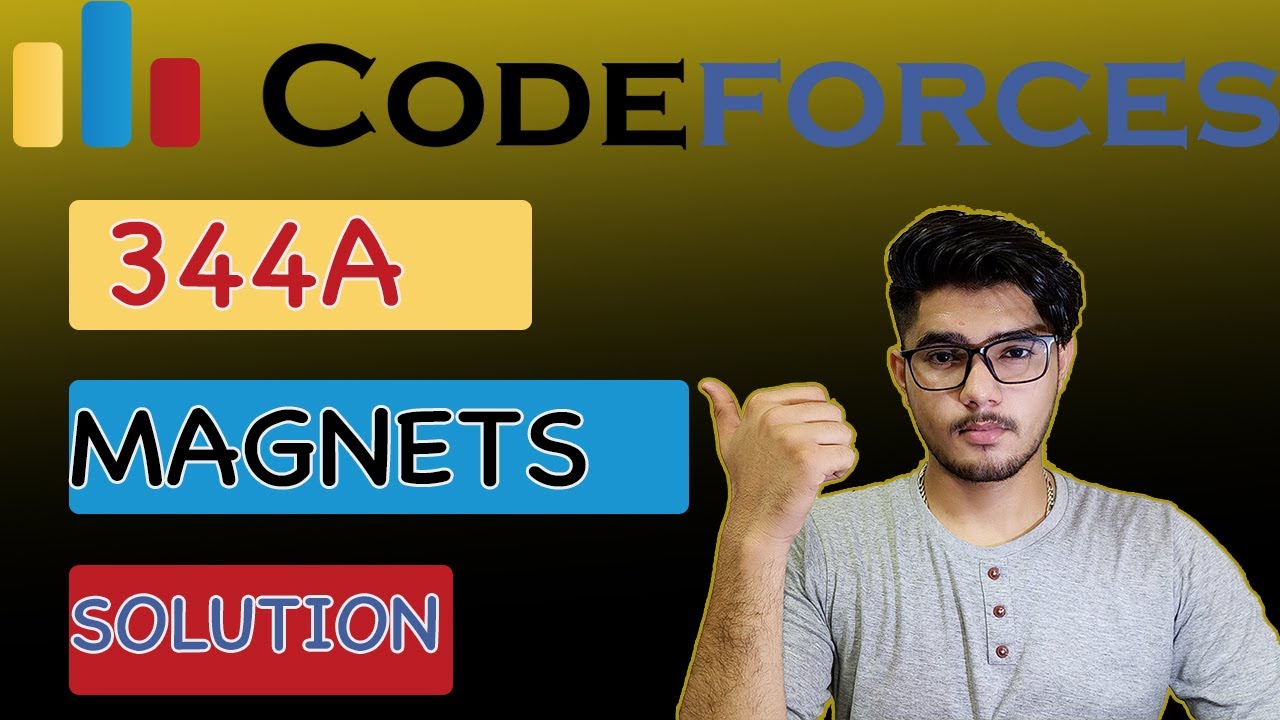 Magnets codeforces solution @ BE A GEEK | Hindi | | Algorithm | | 344A | - YouTube