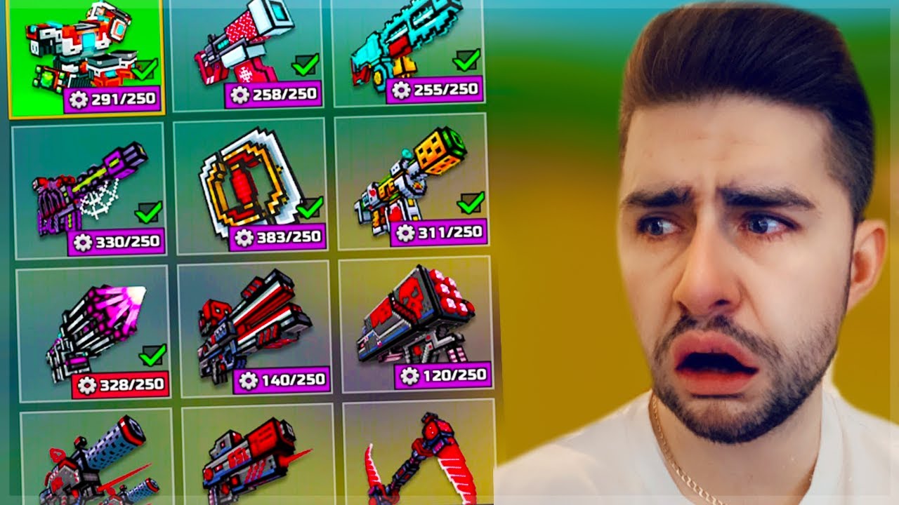 SO I FINALLY CRAFTED THESE 5 WEAPONS & ARMOR ... Pixel Gun 3D - YouTube