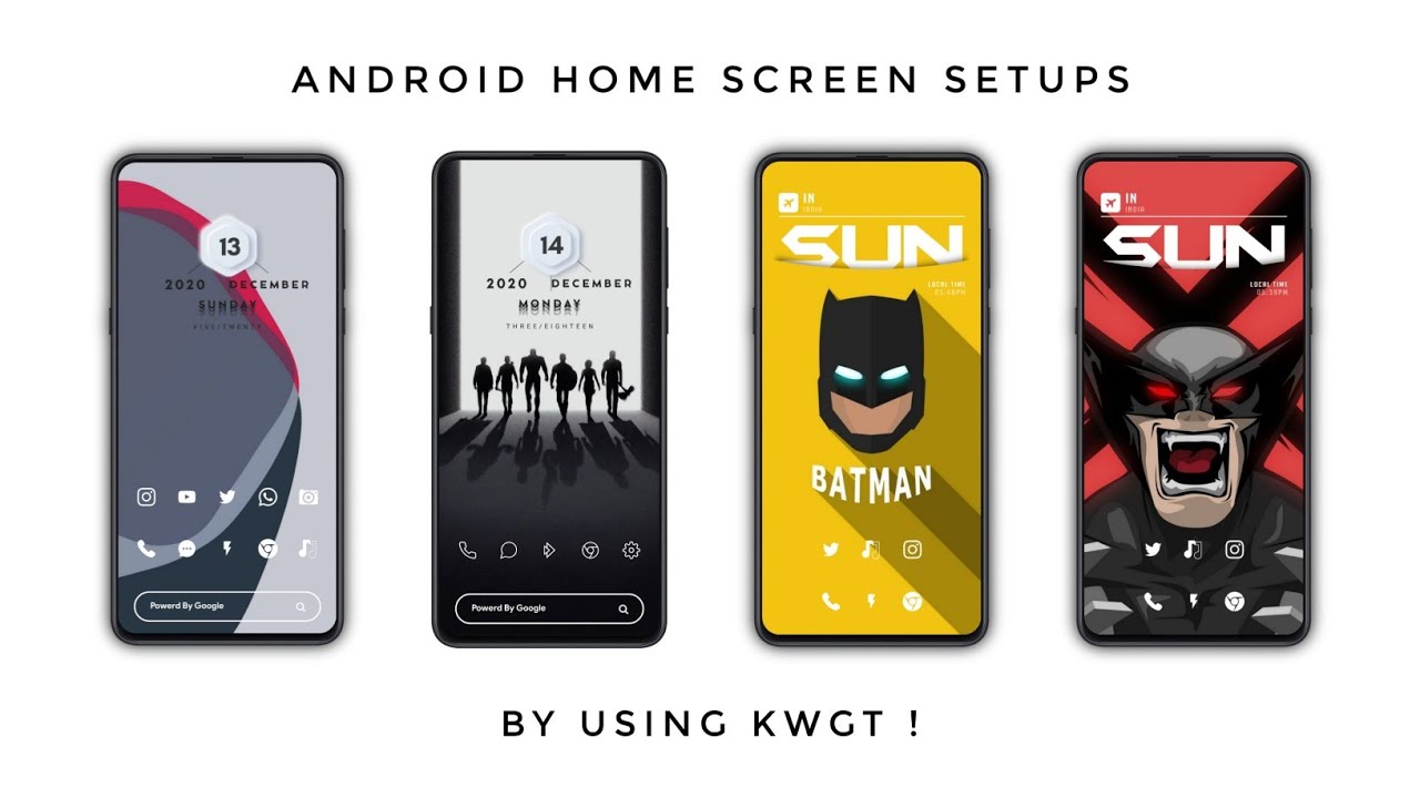 Android Home Screen Setups | KWGT ! - YouTube