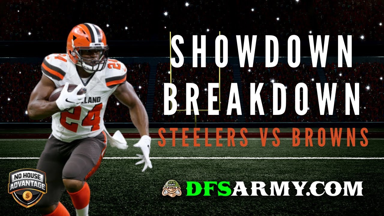 NFL Showdown Breakdown | Steelers vs Browns | Draftkings and Fanduel ...