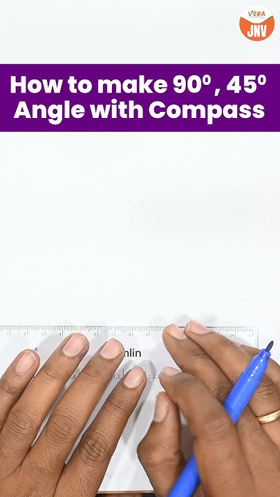 How to Make 90 and 45 Degree Angle with a Compass - YouTube