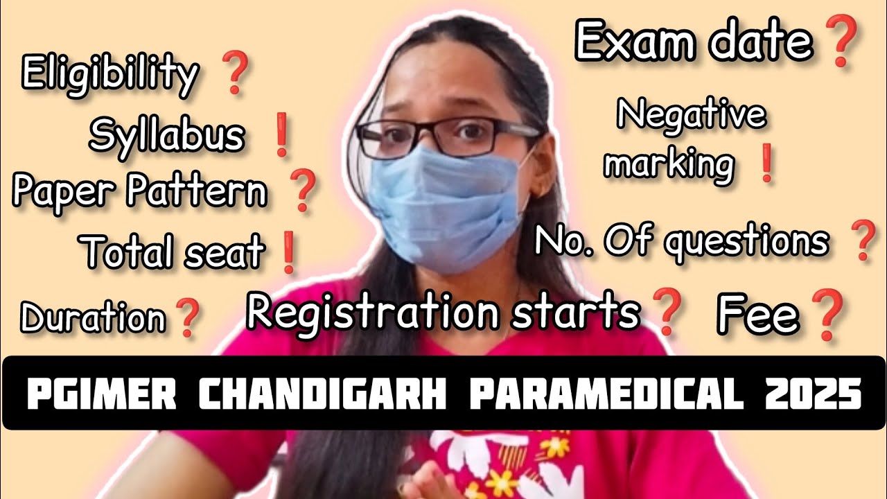 Pgimer Chandigarh Paramedical form 2025 | Paper pattern syllabus exam ...