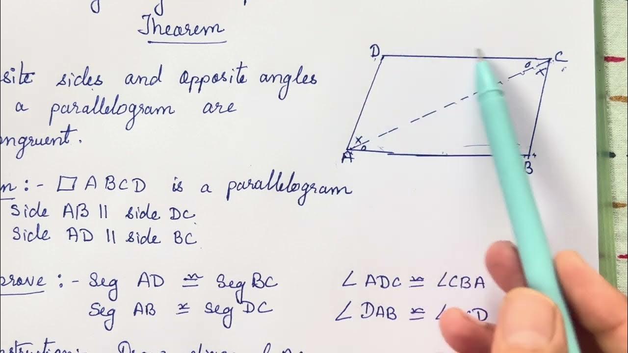 Quadrilaterals | class 9 geometry chapter 5 theorems | detail explanation of theorem - YouTube