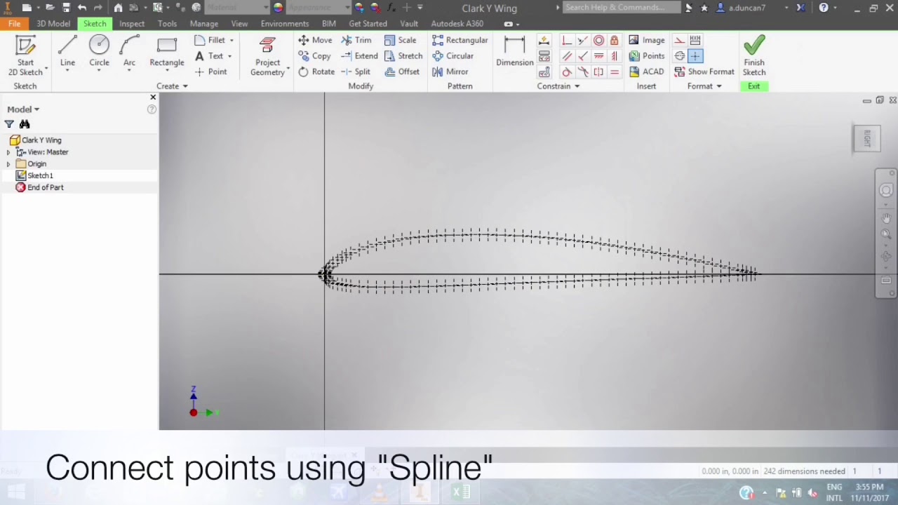 Simple Airplane Wing Design in Autodesk Inventor (Import Airfoils ...