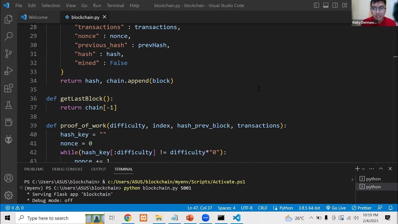 MEMBANGUN JARINGAN BLOCKCHAIN SEDERHANA MENGGUNAKAN PYTHON DAN ESP32 - YouTube