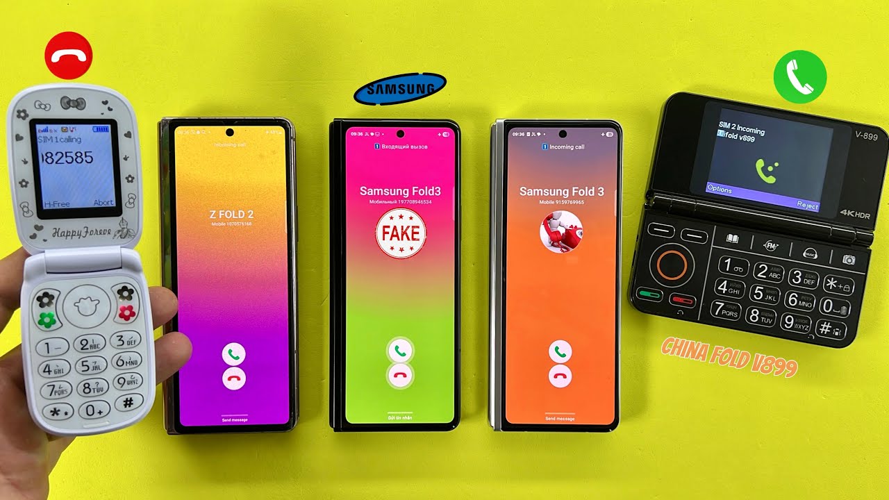 FAKE Call on Samsung Z Fold3 & Samsung Z Fold2/ Incoming Outgoing Calls ...