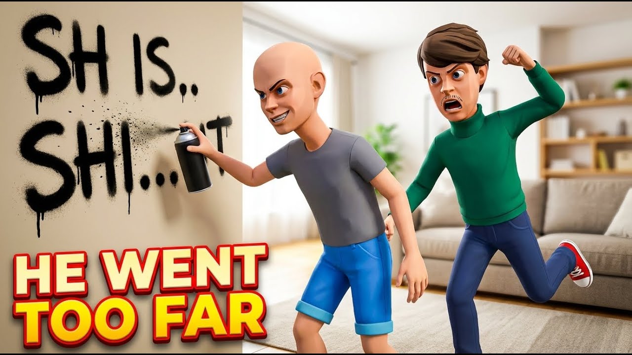 Classic Caillou Spray Paint The S Word In Living room/ Caught/ Grounded ...