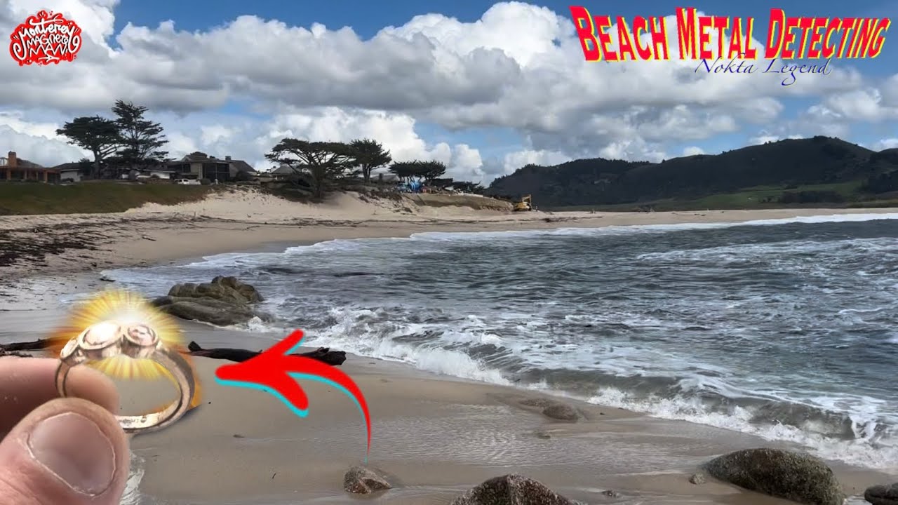 Silver Coin and RING Found! Beach Metal Detecting in Carmel, California ...