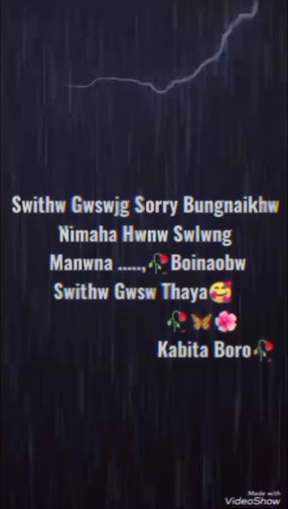 Sad😢 Bodo shayari status video//emotional bodo sad💔😥 shayari//@kabitaboro// - YouTube