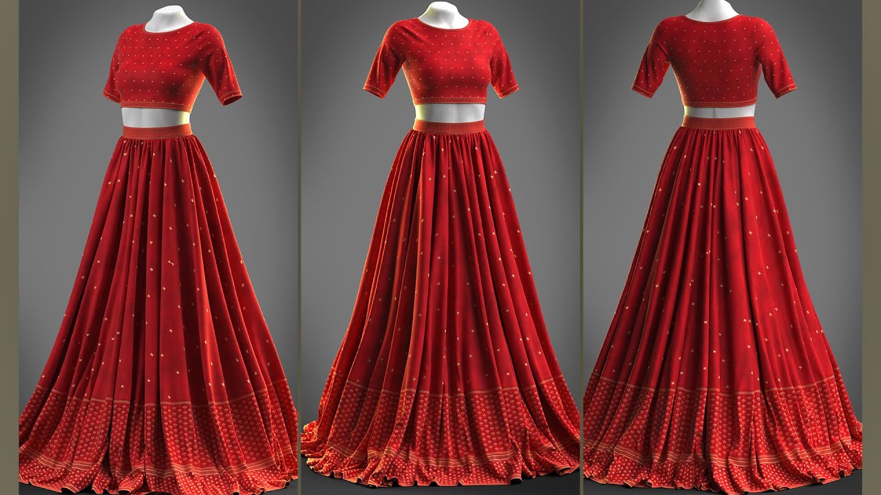 Design an Indian Wedding Dress in Clo3D/MD | Easy Tutorial for ...