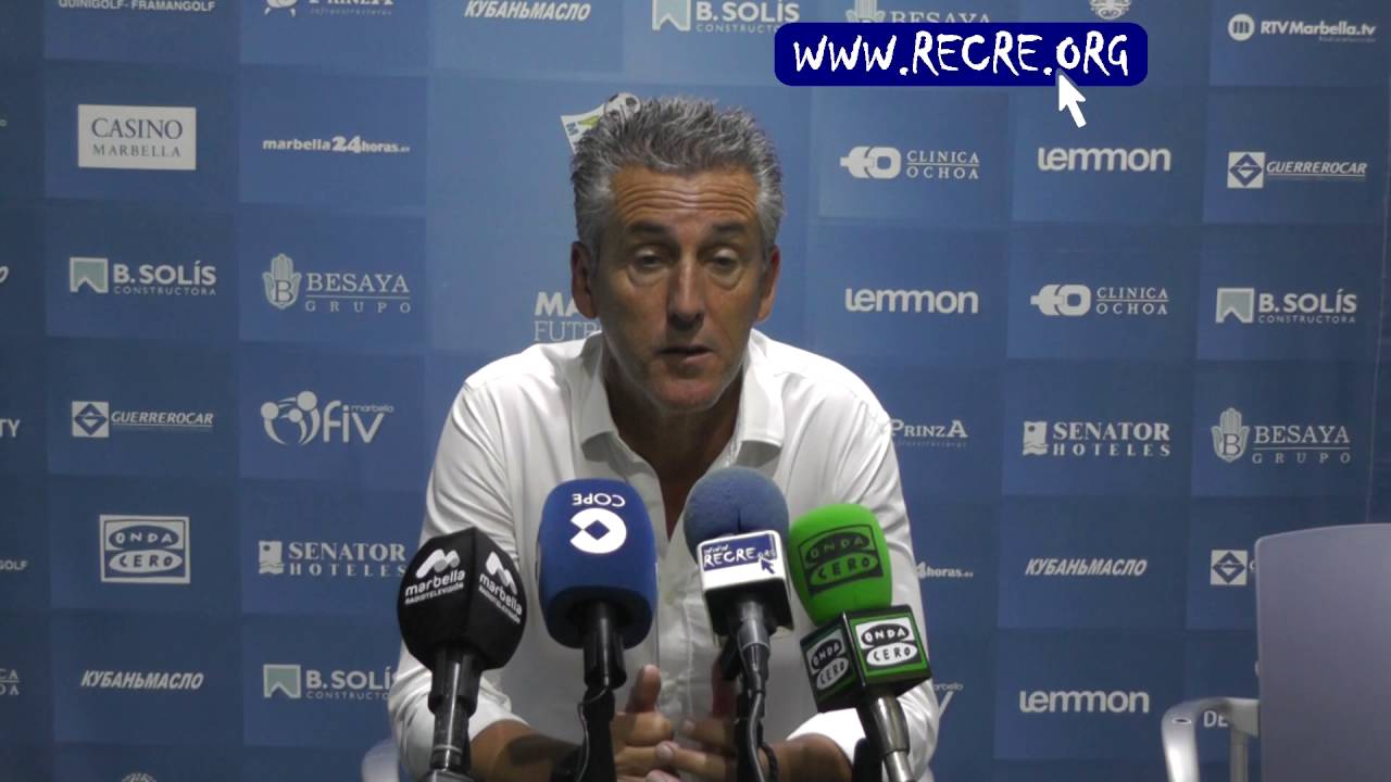 Rueda de prensa de Alejandro Ceballos tras el Marbella 3 - Recre 1 ...
