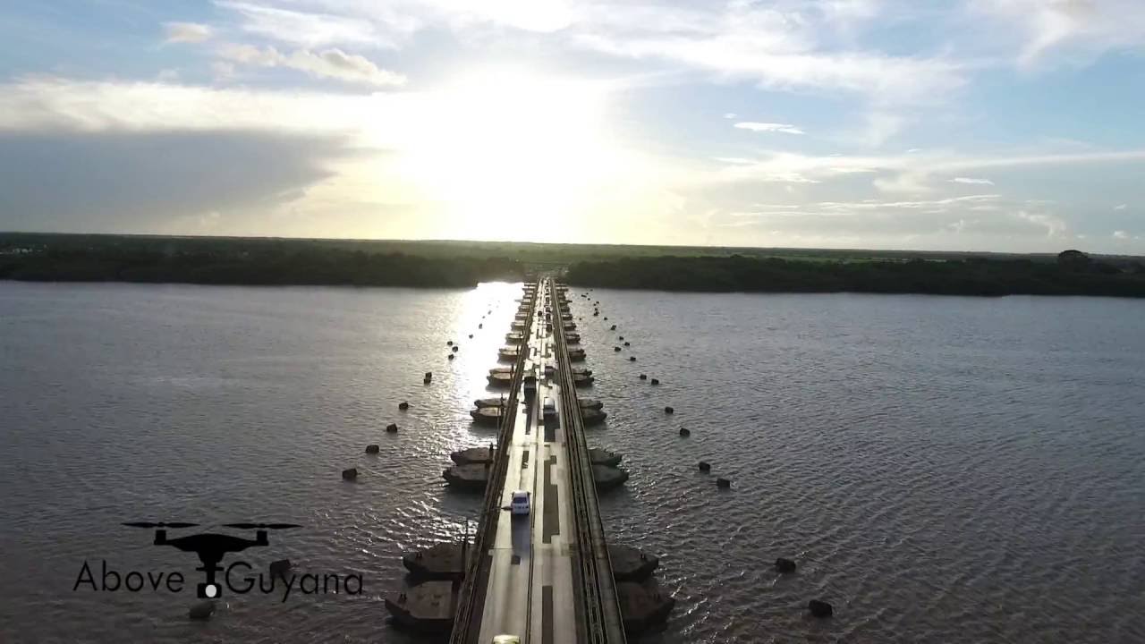 Above Guyana- Demerara Harbour Bridge - YouTube