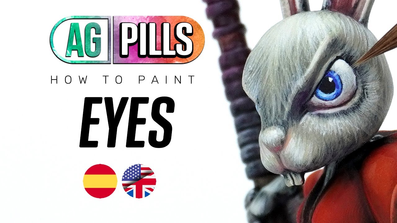 👁👁 How to paint EYES on miniatures / 👁👁 Como pintar OJOS en miniaturas ...