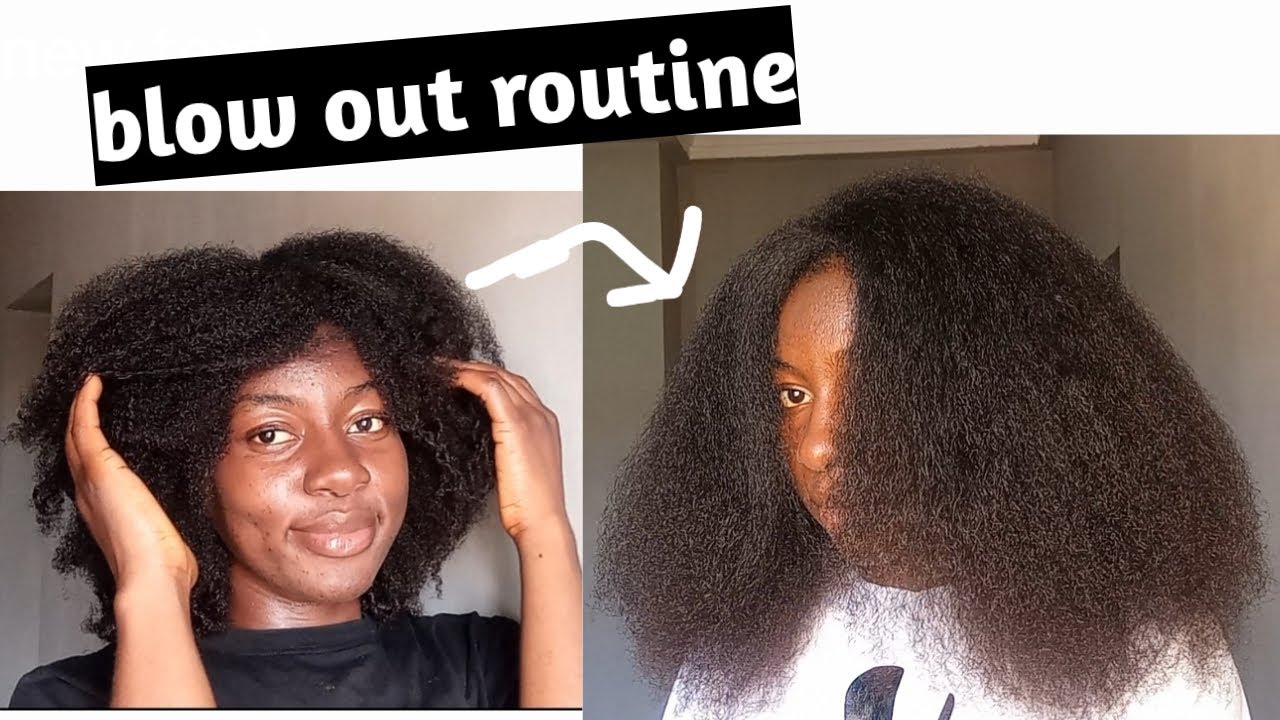BLOW OUT ROUTINE ON MY TYPE 4 NATURAL HAIR / NATURAL HAIR GROWTH TIPS ...