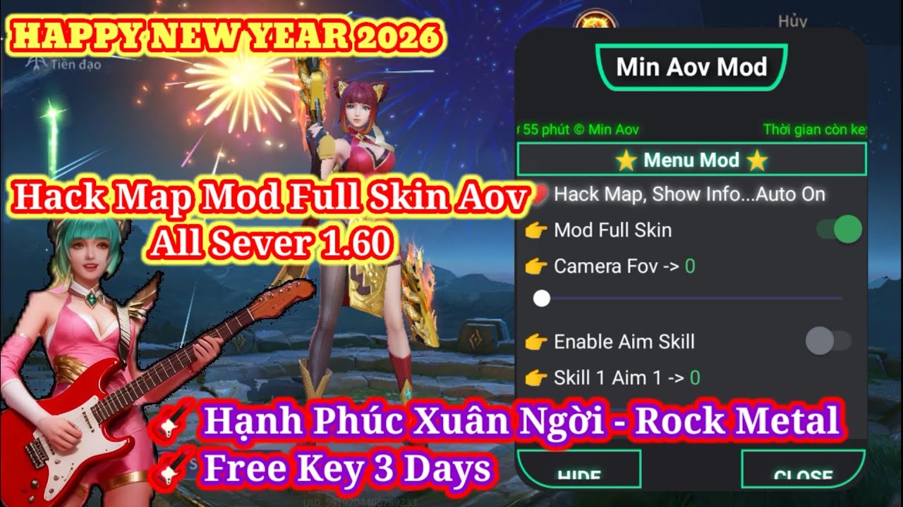 Hack Map Mod Full Skin Aov All Sever 1.60 || Hạnh Phúc Xuân Ngời - Rock ...