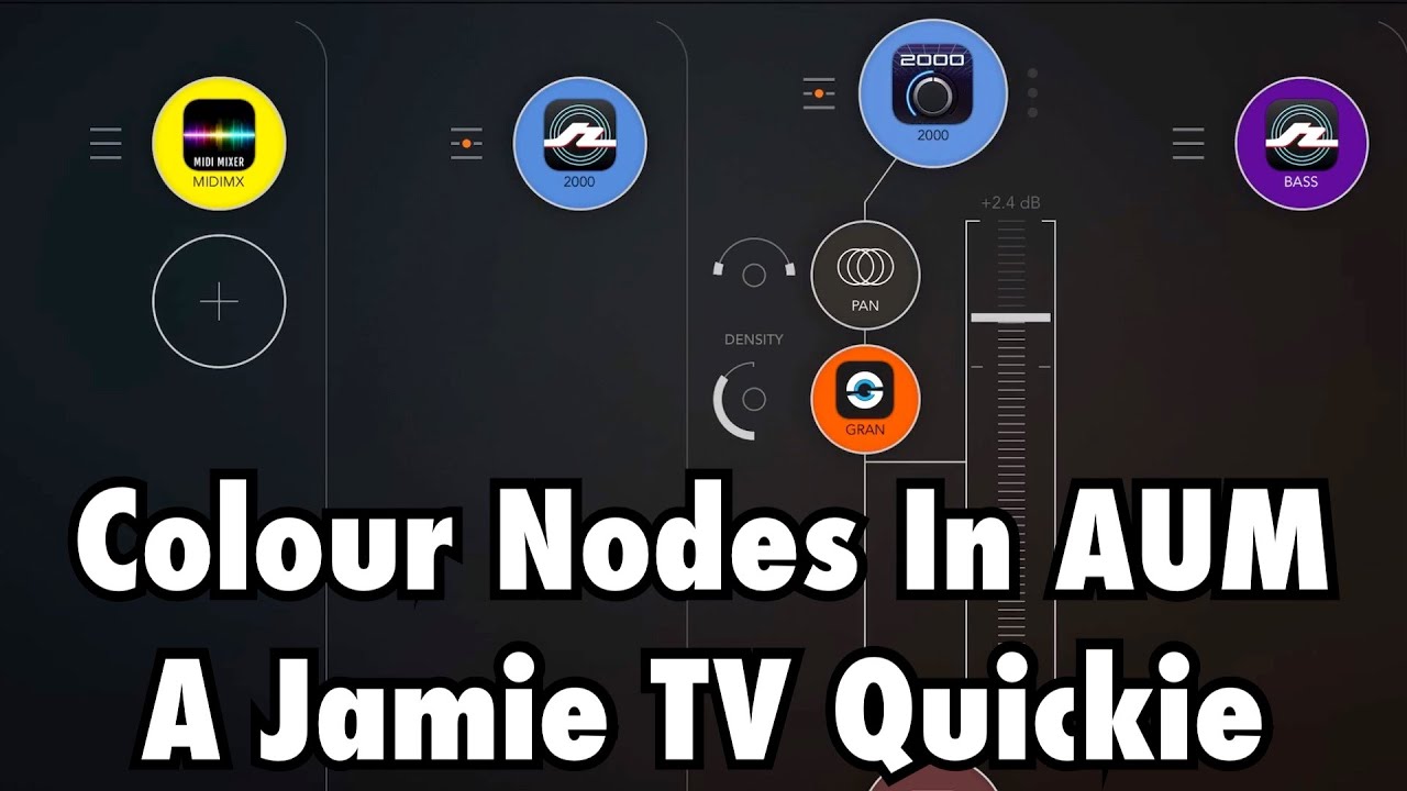 How To Add Colour To AUM Nodes - an iOS Music Quick Tip - YouTube