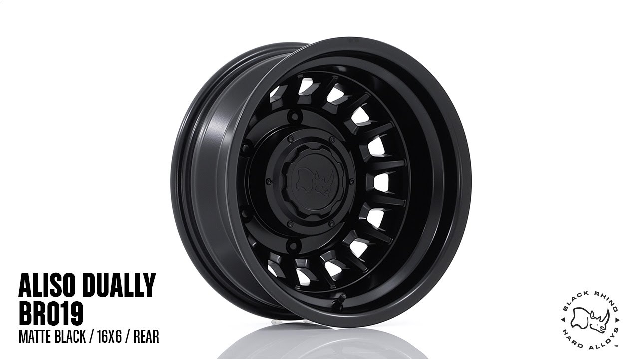 Black Rhino Aliso Dually Rear | Matte Black | 16x6 - YouTube