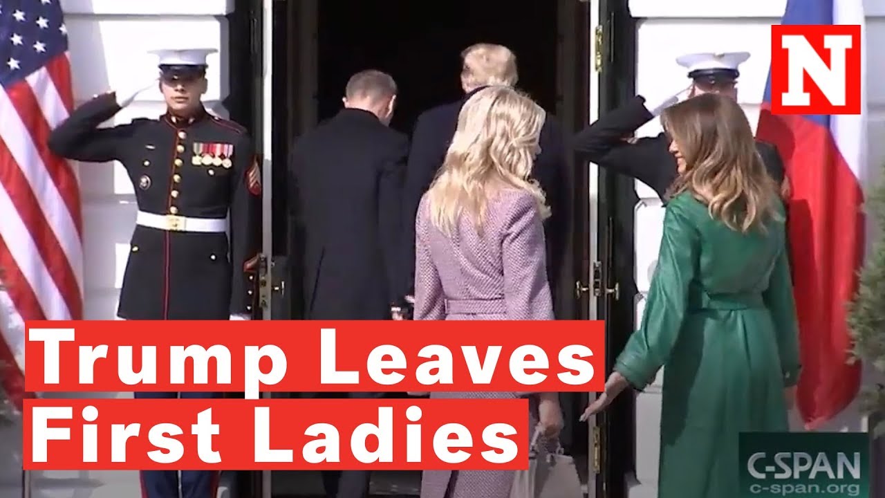 Watch: Trump Leaves First Ladies Hanging Outside White House During ...
