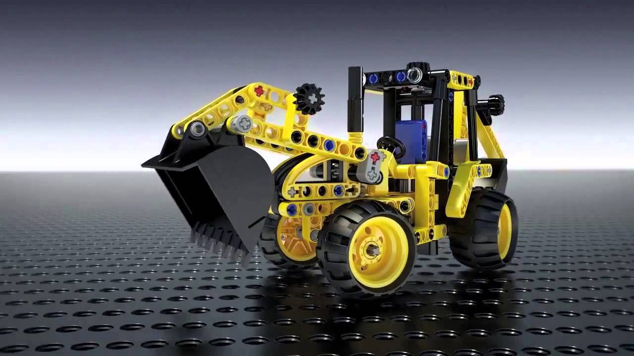LEGO Technic Mini Backhoe Loader - YouTube