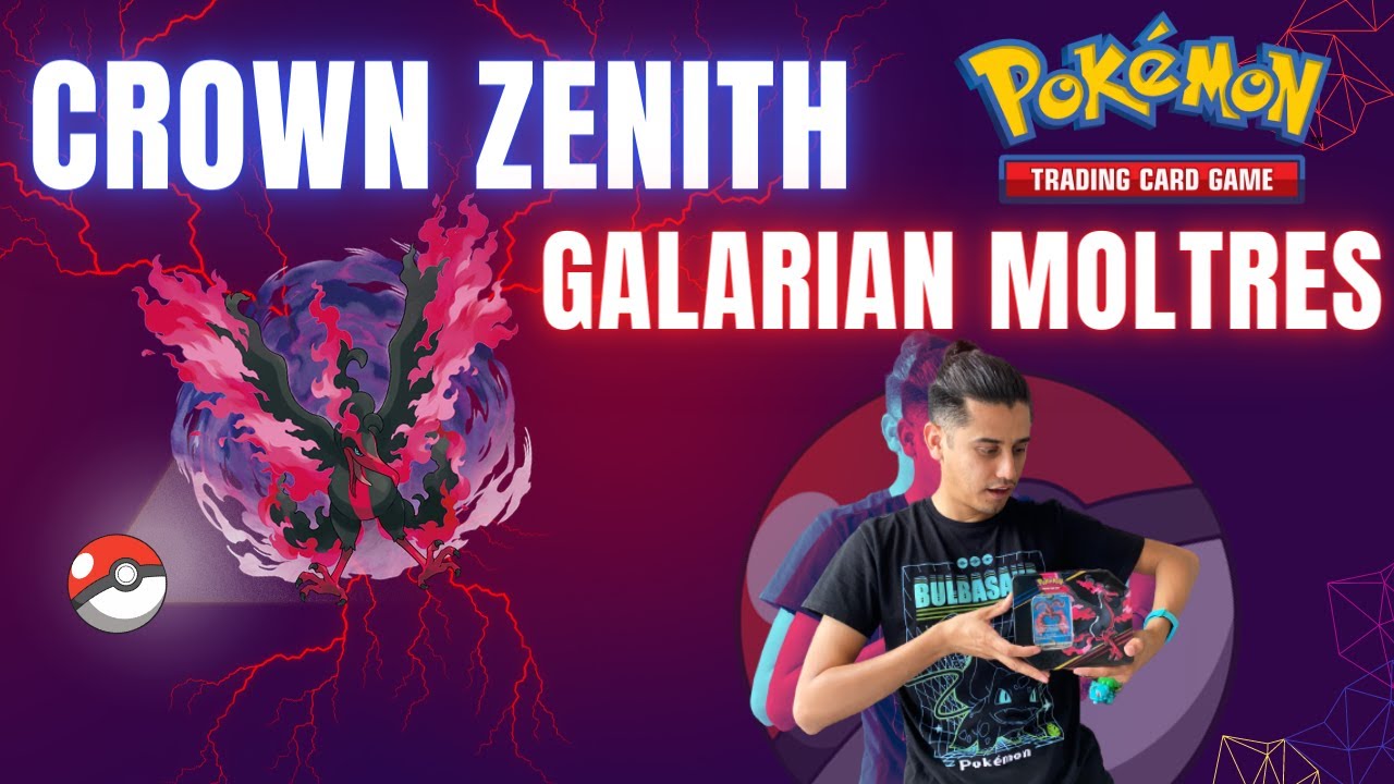POKÉMON TCG UNBOXING MOLTRES DE GALAR CROWN ZENITH - LEEX REZA - YouTube