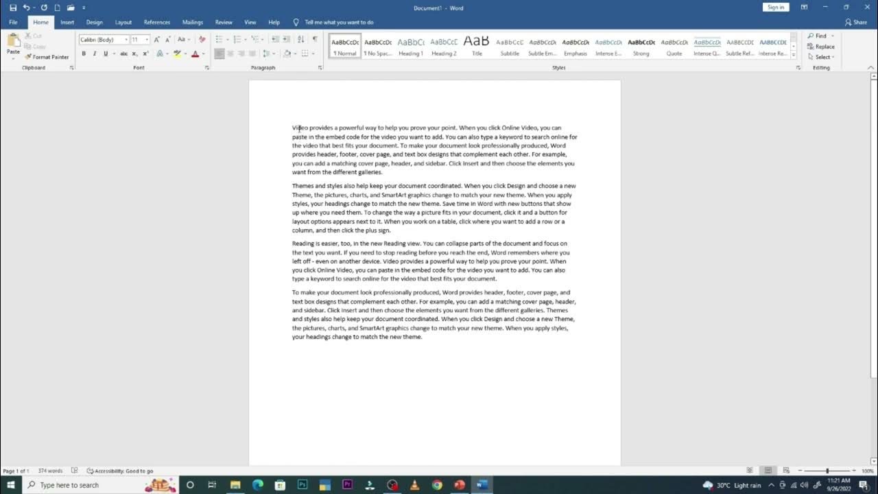 MS Word - How to add Random text in a document ? - YouTube