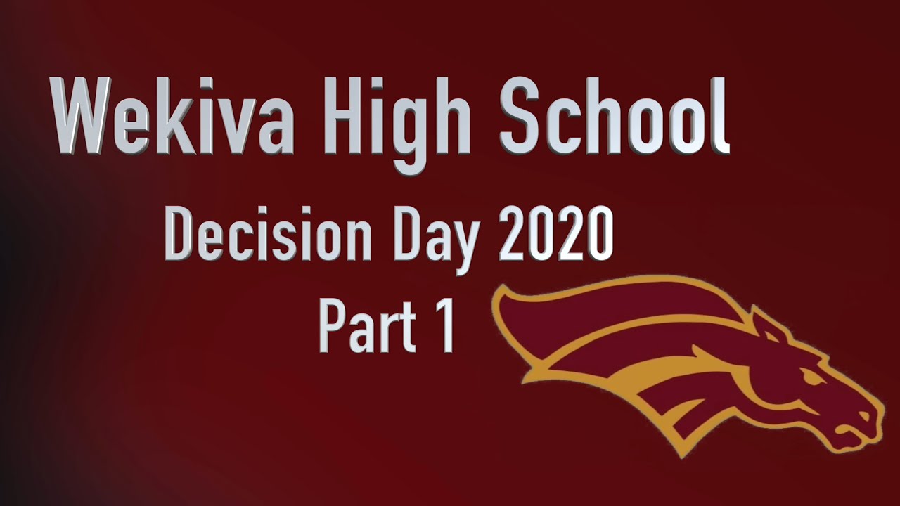 Wekiva High School Class of 2020 Decision Day Video Part 1 - YouTube