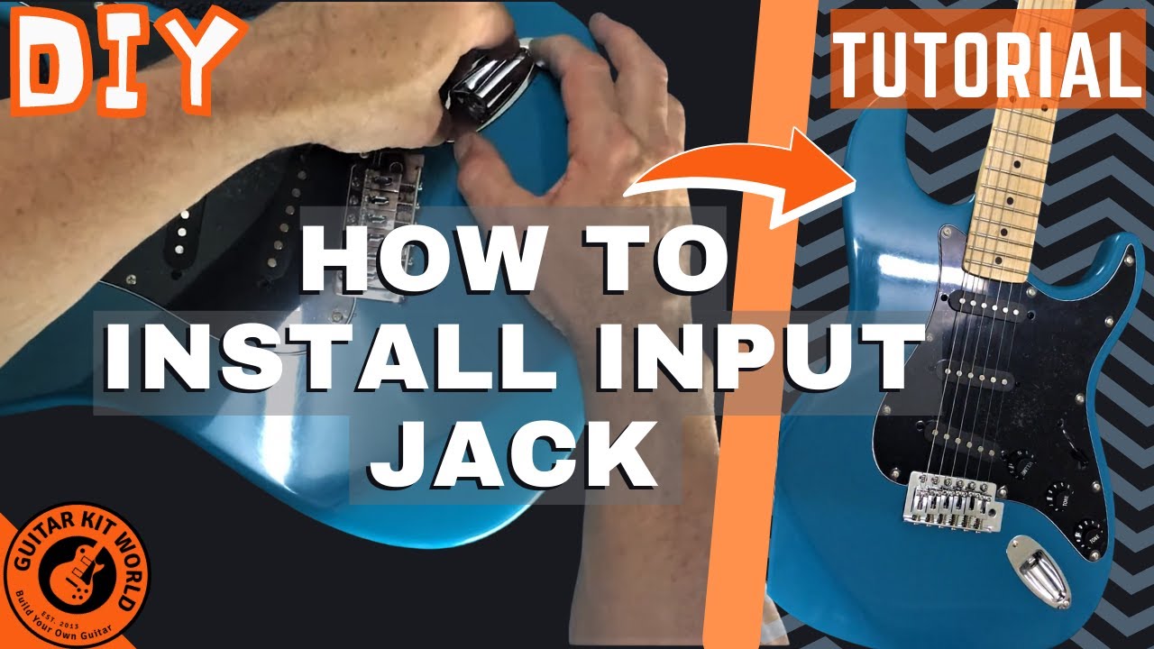 Installing the input jack | ST-style Guitar Kit - YouTube