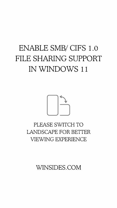 How to Enable SMB/CIFS 1.0 File Sharing Support in Windows 11 ...