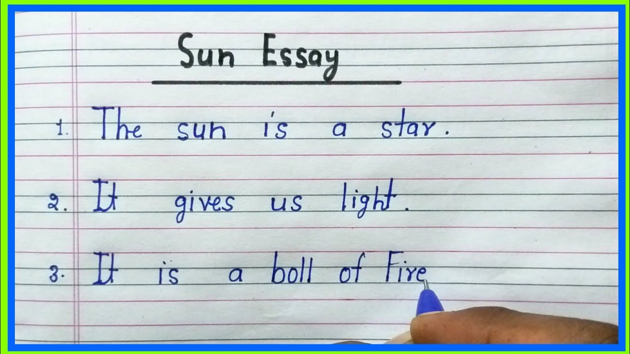 The sun essay in english || sun essay in english || essay on sun in ...