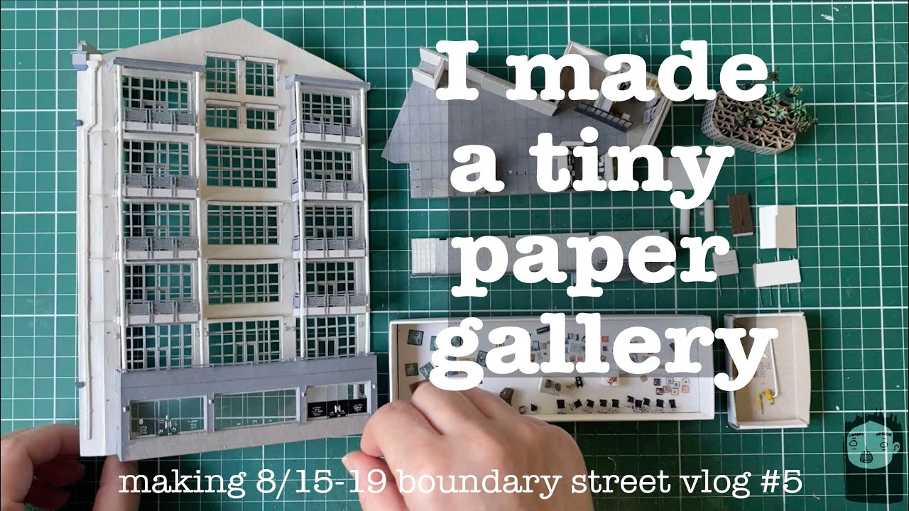 I made a tiny paper gallery for ants (making a 1:160 scale building ...