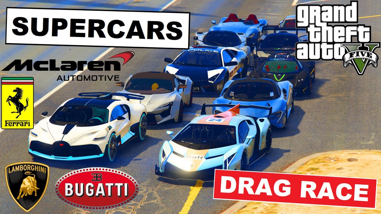 GTA 5: SUPER FAST CARS 🔥FASTEST DRAG RACE 😱 NO RULES | GTA 5 MODS ...