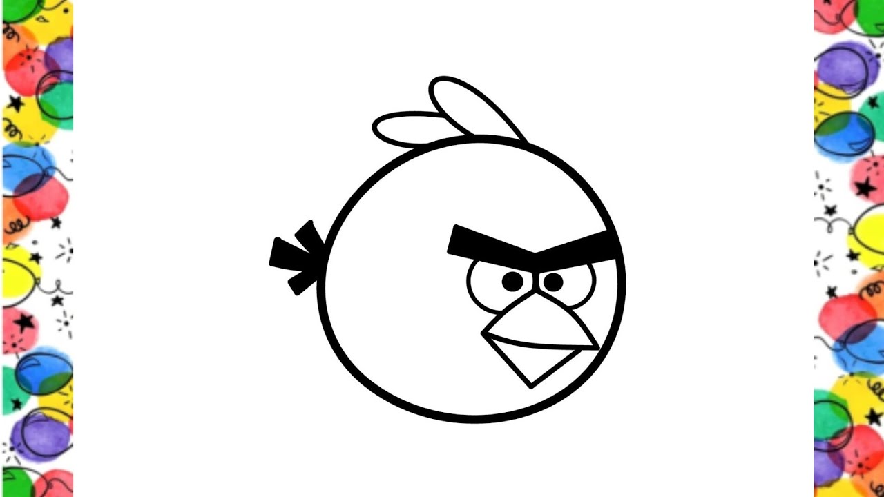 Angry Bird // Easy Colouring Angry Bird - YouTube