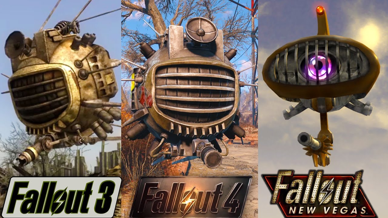 ED-E Eyebot Companion in Every Fallout - FNV, FO4, FO3 - YouTube