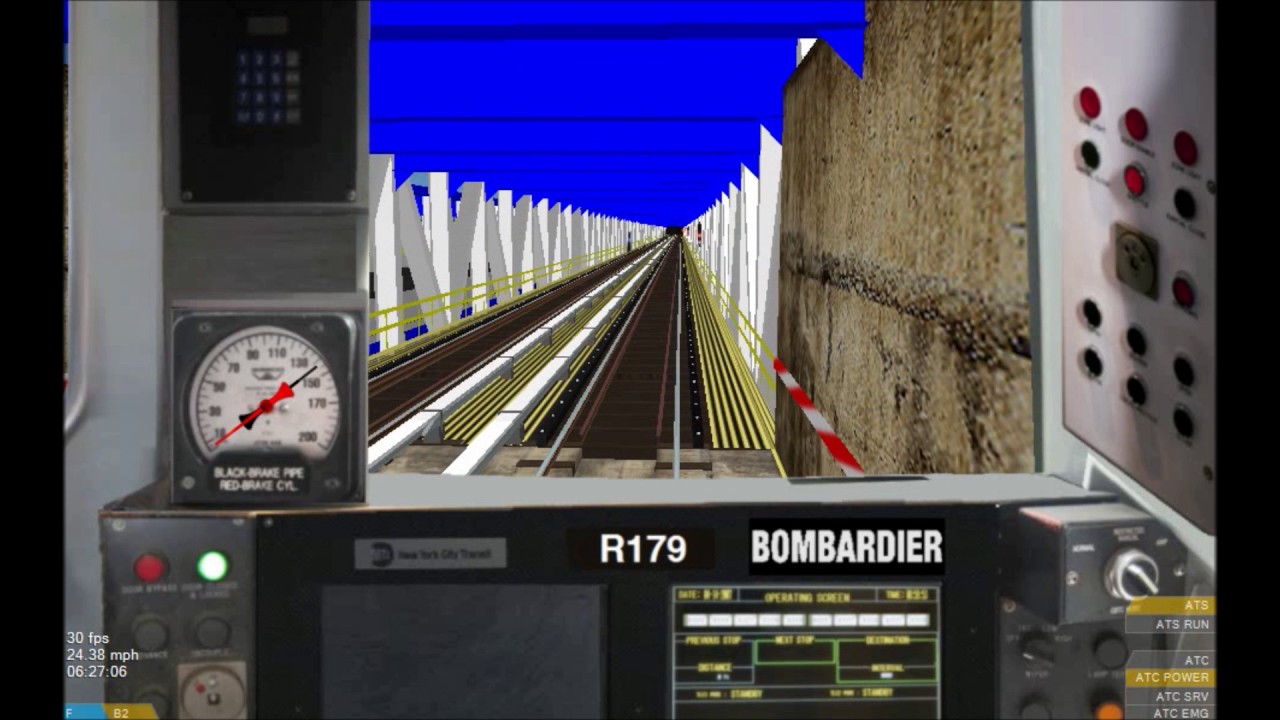 OpenBVE HD: Operating NYC Subway Bombardier R179 Clearance Test Train ...