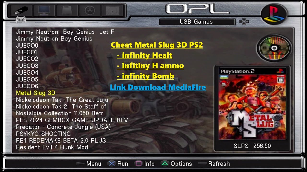 Cheat Metal Slug 3D PS2 (Link Download) - YouTube
