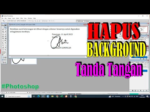 Cara Menghilangkan Background Tanda Tangan di Photoshop - YouTube