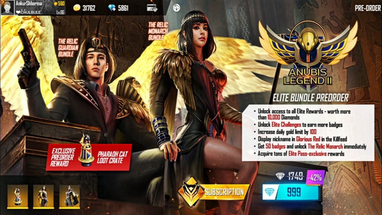 Anubis Legend 2 Elite Bundle Preorder & Pharaoh Cat Loot Box || Free ...