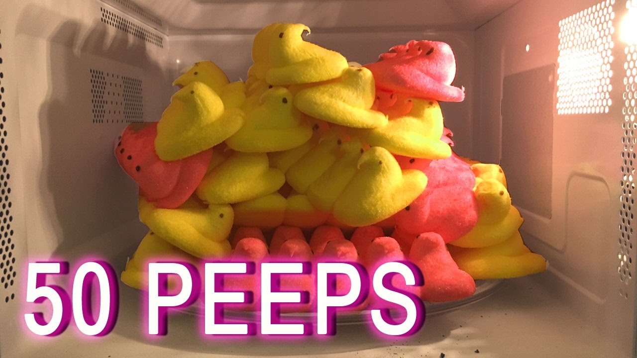Microwaving 50 Peeps! - YouTube