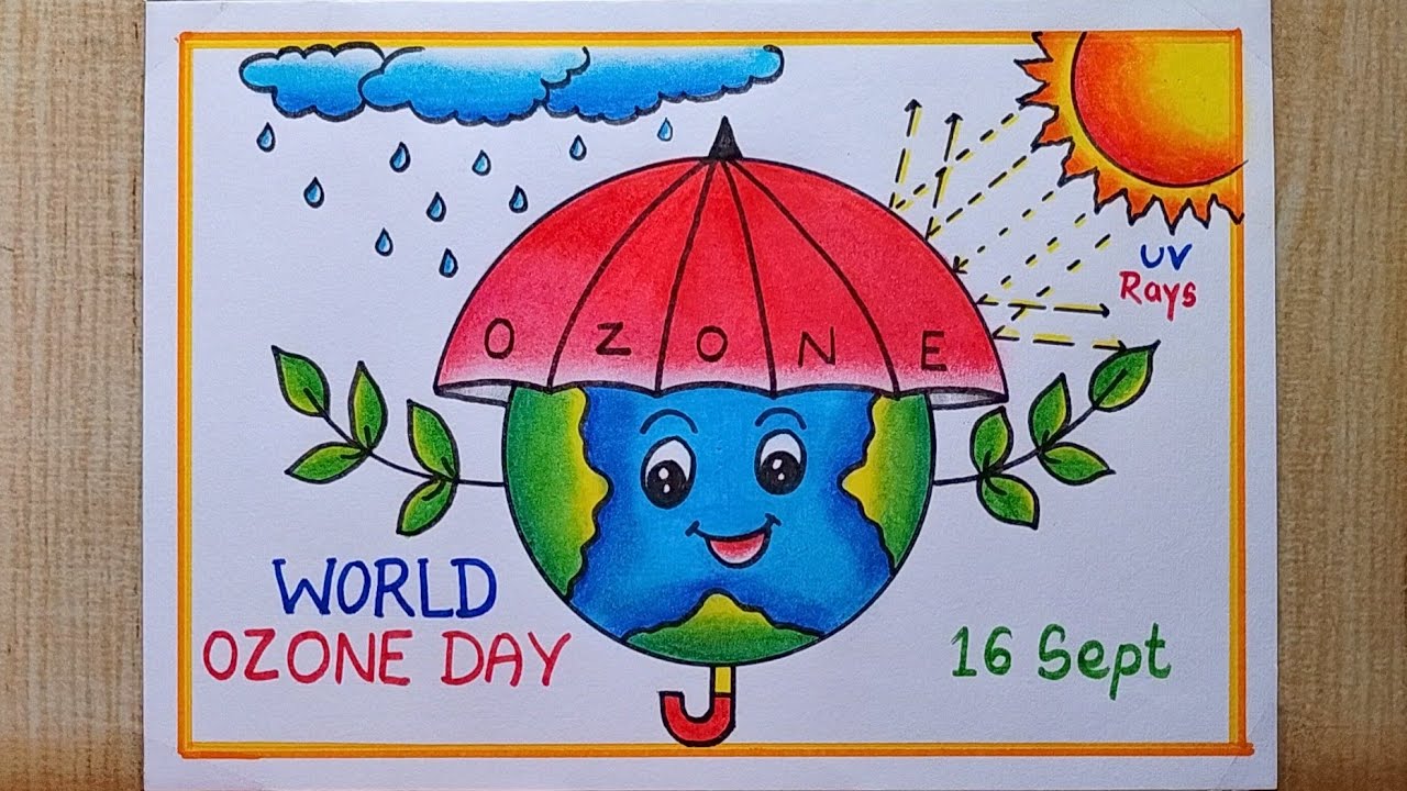 World Ozone Day drawing easy| World Ozone Day Poster drawing| How to ...