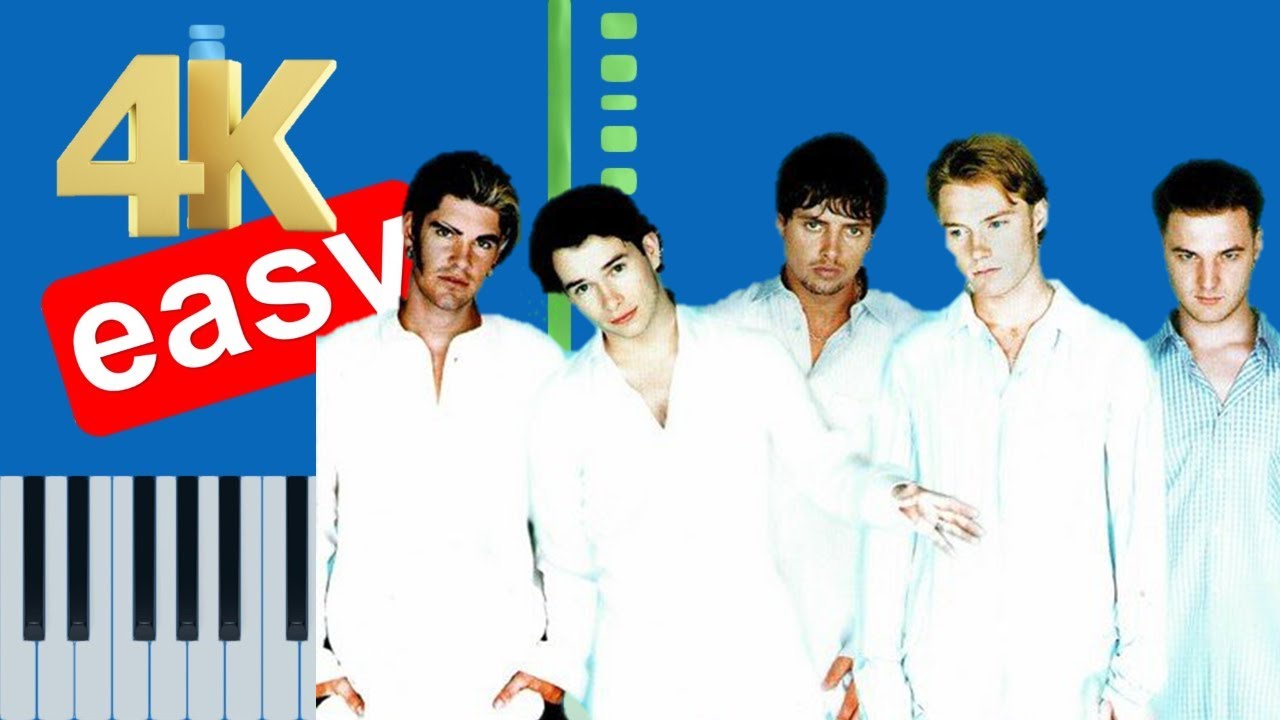 Boyzone - Words (Slow Easy) Piano Tutorial 4K - YouTube