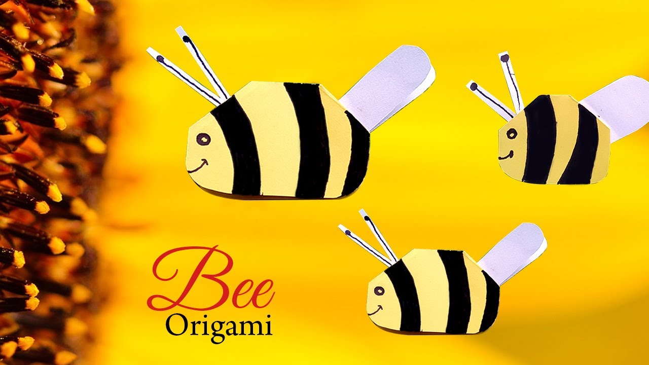 Easy Origami Fly Bee Step by Step Tutorial | Mosca Abeja Origami | Fun ...