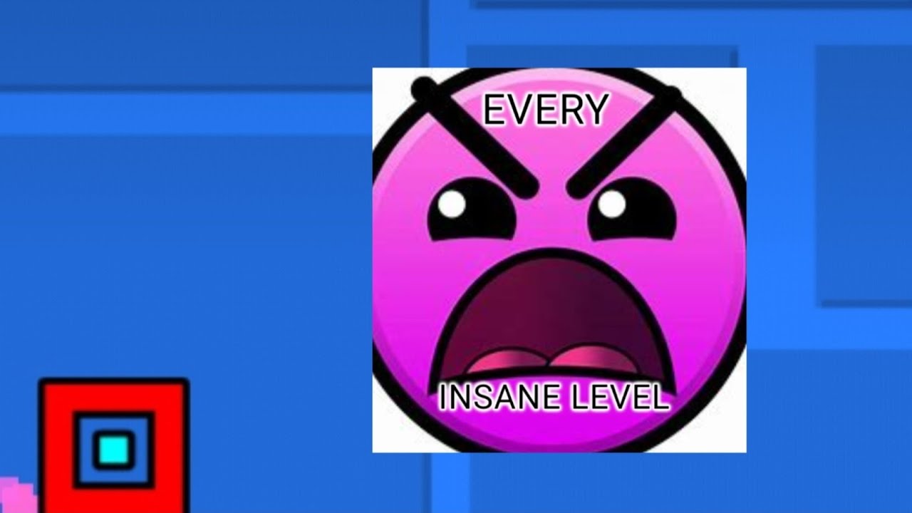 trying evey insane level in geometry dash - YouTube
