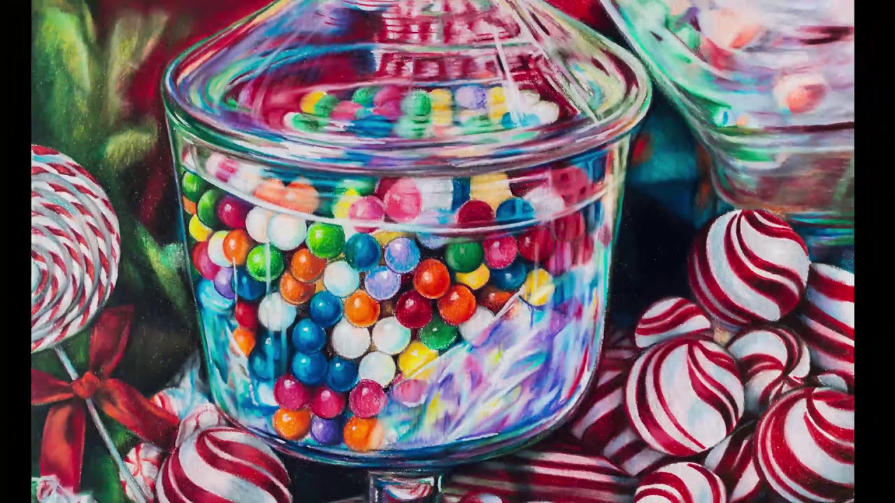 "Holiday Sweet Treat" Color Pencil drawing in time-lapse - YouTube