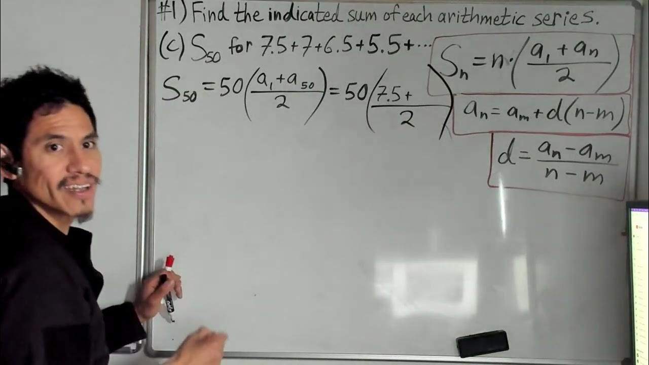 How to Find the Partial Sum of an Arithmetic Sequence - YouTube