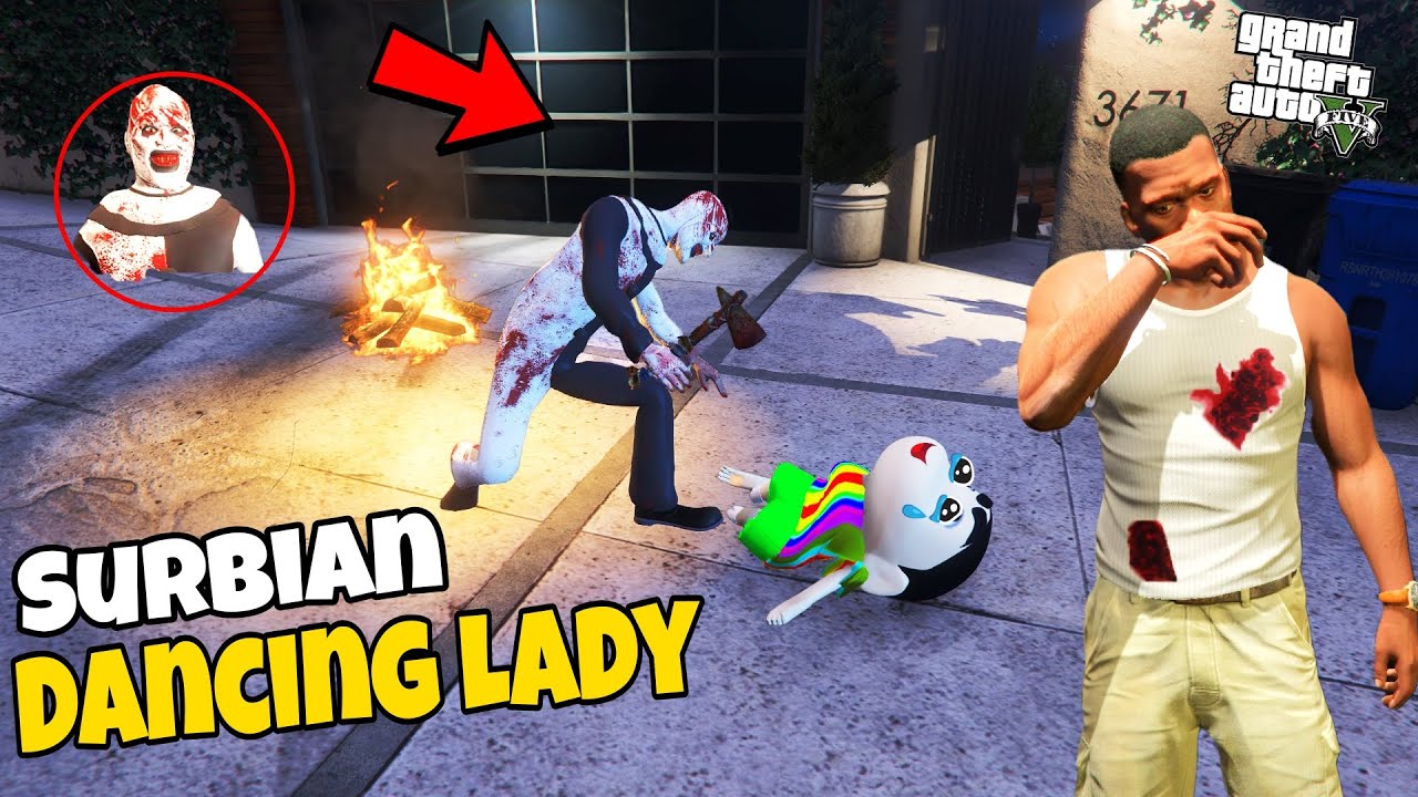 GTA 5: SURBIAN DANCING LADY ATTACKED FRANKLIN AND KIDNAP SHINCHAN IN ...