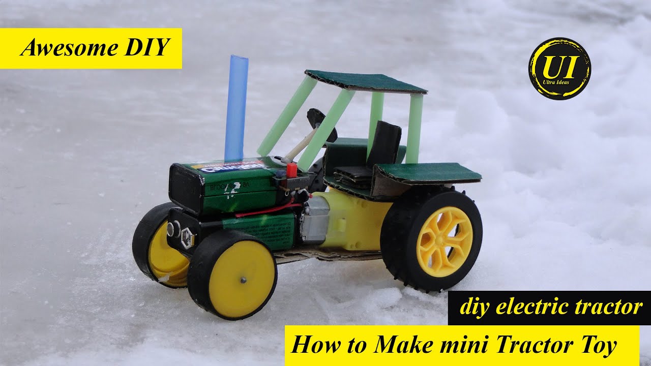How to make mini Electric Tractor diy - Ultra Ideas - YouTube